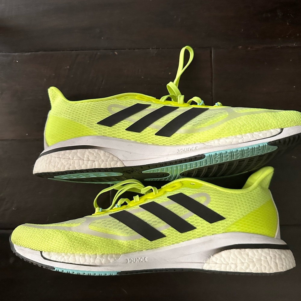 Men's Size 13 Supernova Adidas Neon Yellow Shoes Euc … - Gem